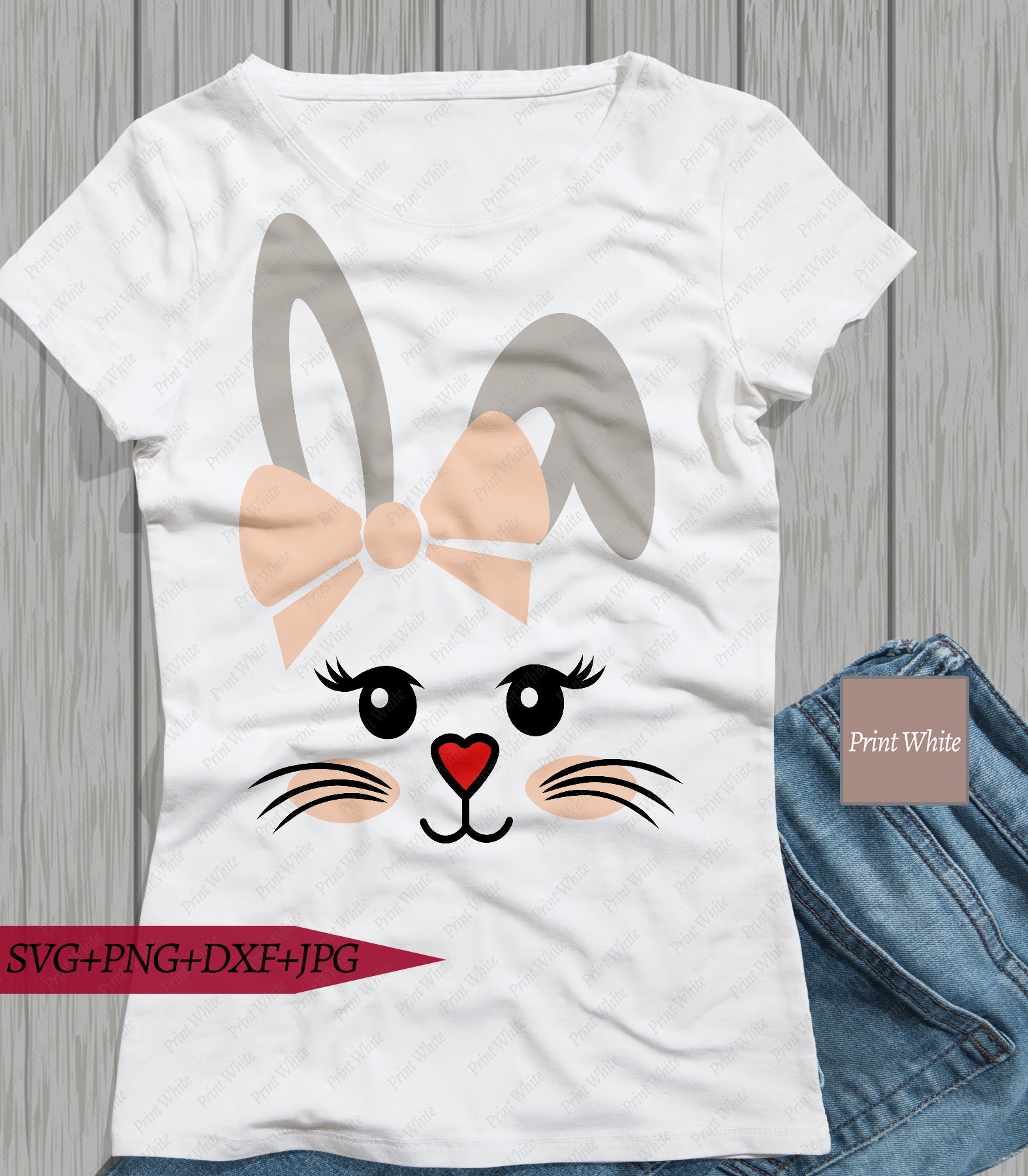 Bunny Face Svg Easter Svg Bunny Face Cut File Svg Png - Etsy