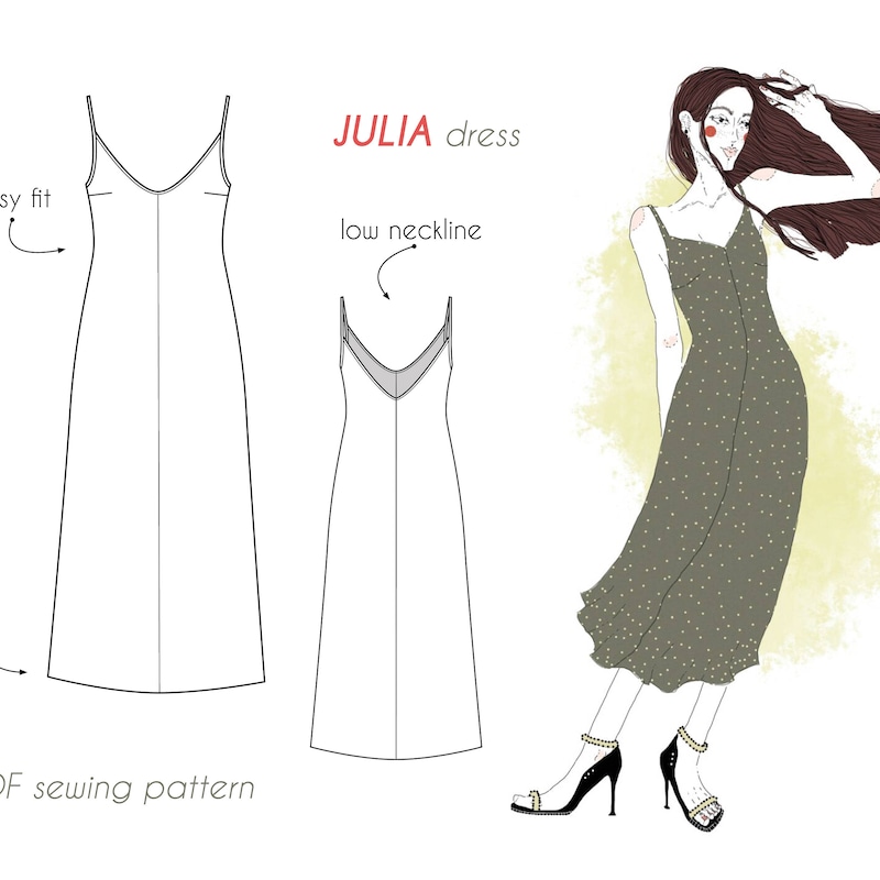 Midi Dress Pattern - Etsy UK