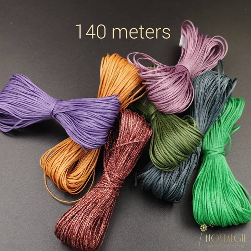 Metallic Macrame Cord Waxed Metallic Thread Mermaid - Etsy