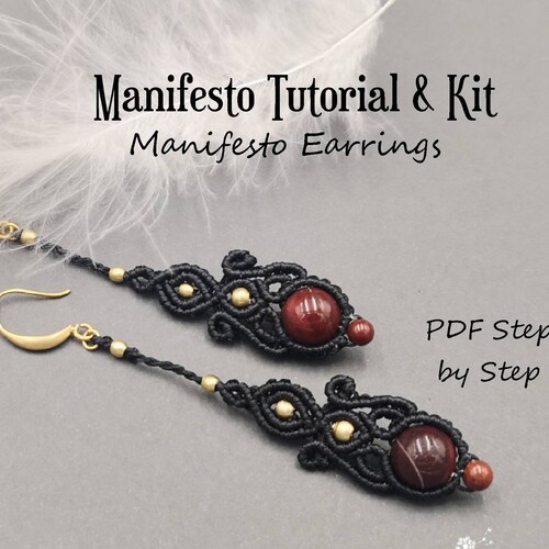 Macrame Earrings Tutorial 8 Micro Macrame Pattern Pdf | Etsy