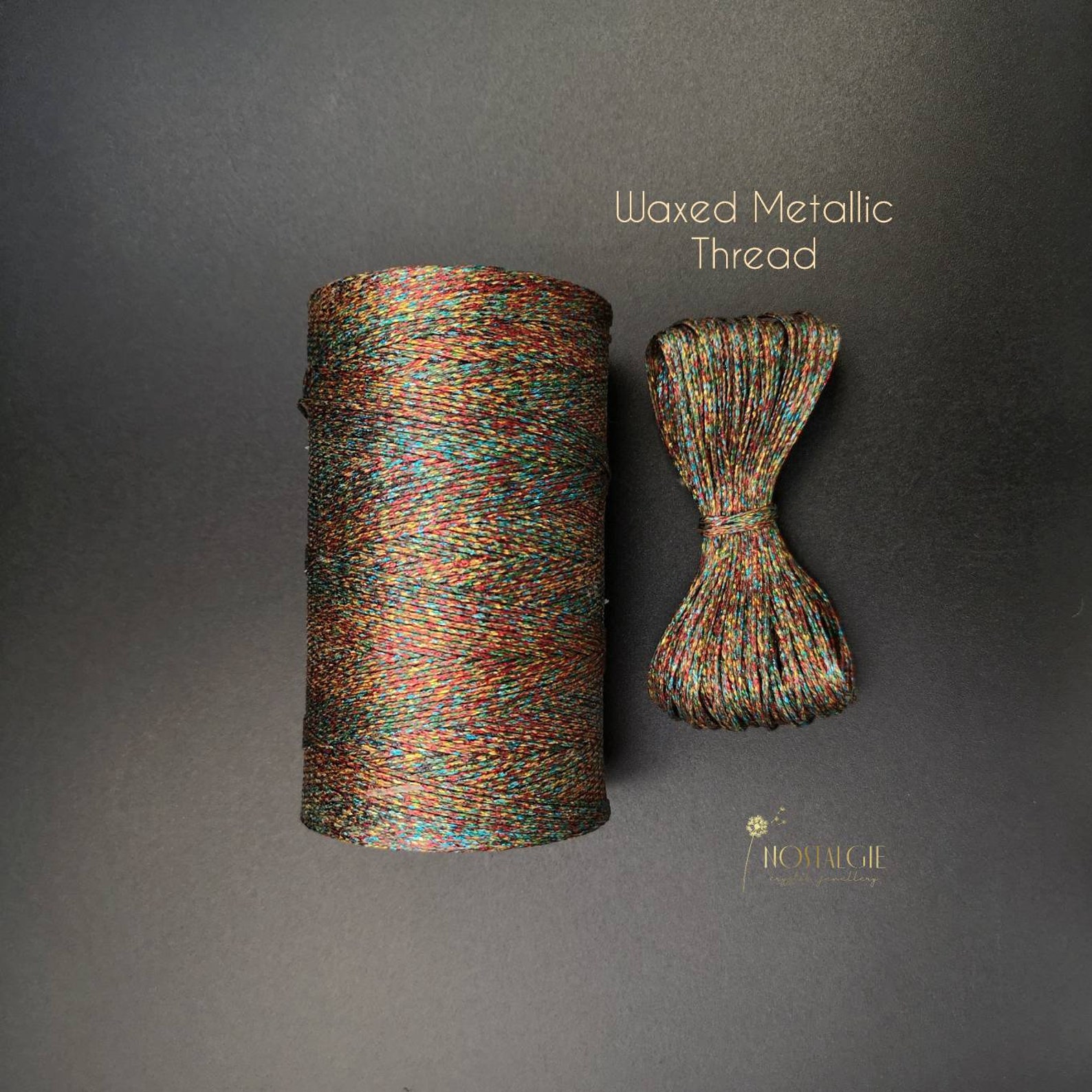 Metallic Macrame Cord Waxed Metallic Thread Mermaid - Etsy