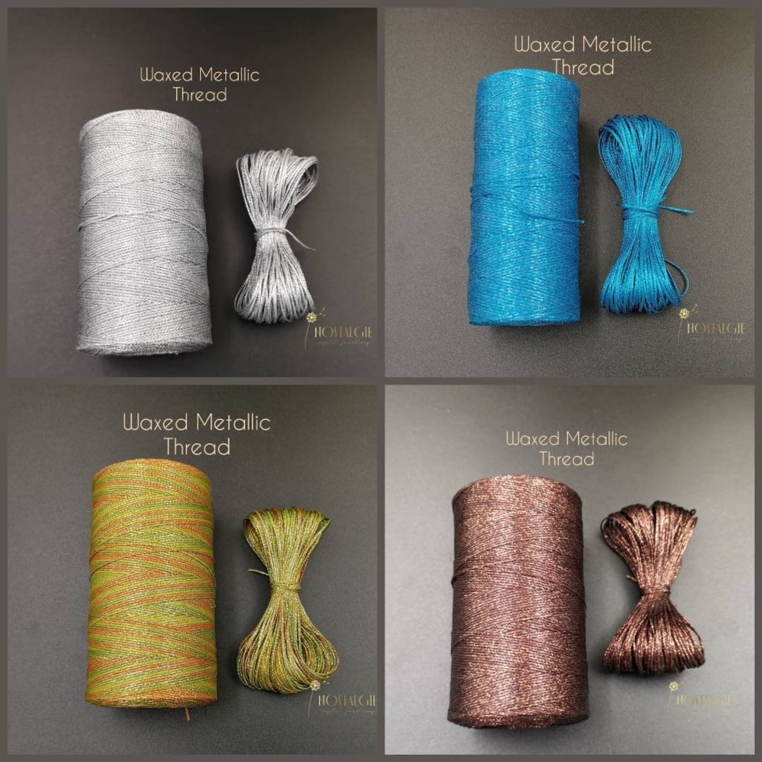 Macrame Thread Waxed Metallic Cord Macrame Cord - Etsy
