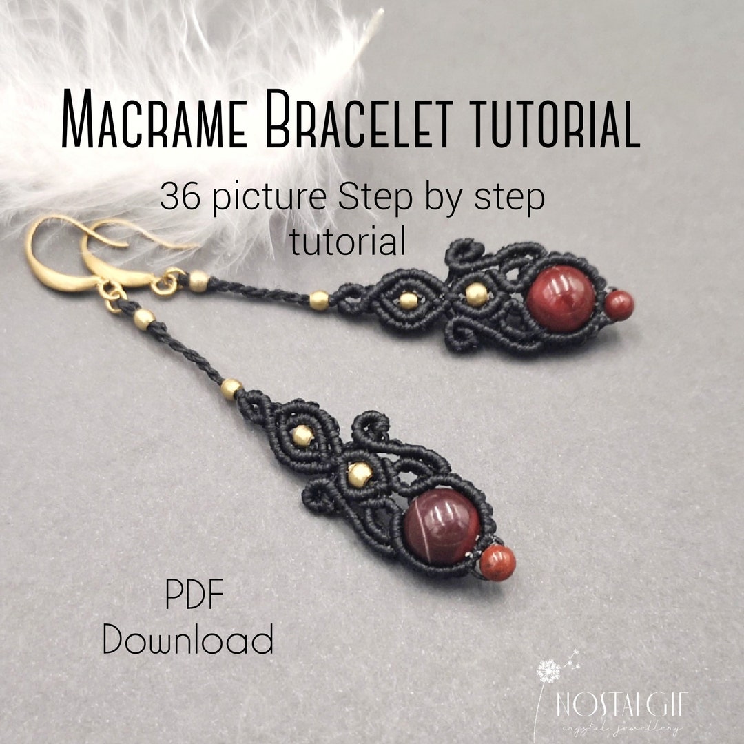 Macrame Pattern, Macrame Earrings Tutorial, PDF Download File - Etsy