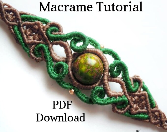 Macrame Bracelet Tutorial , Macrame Fantasy Bracelet PDF English - Etsy