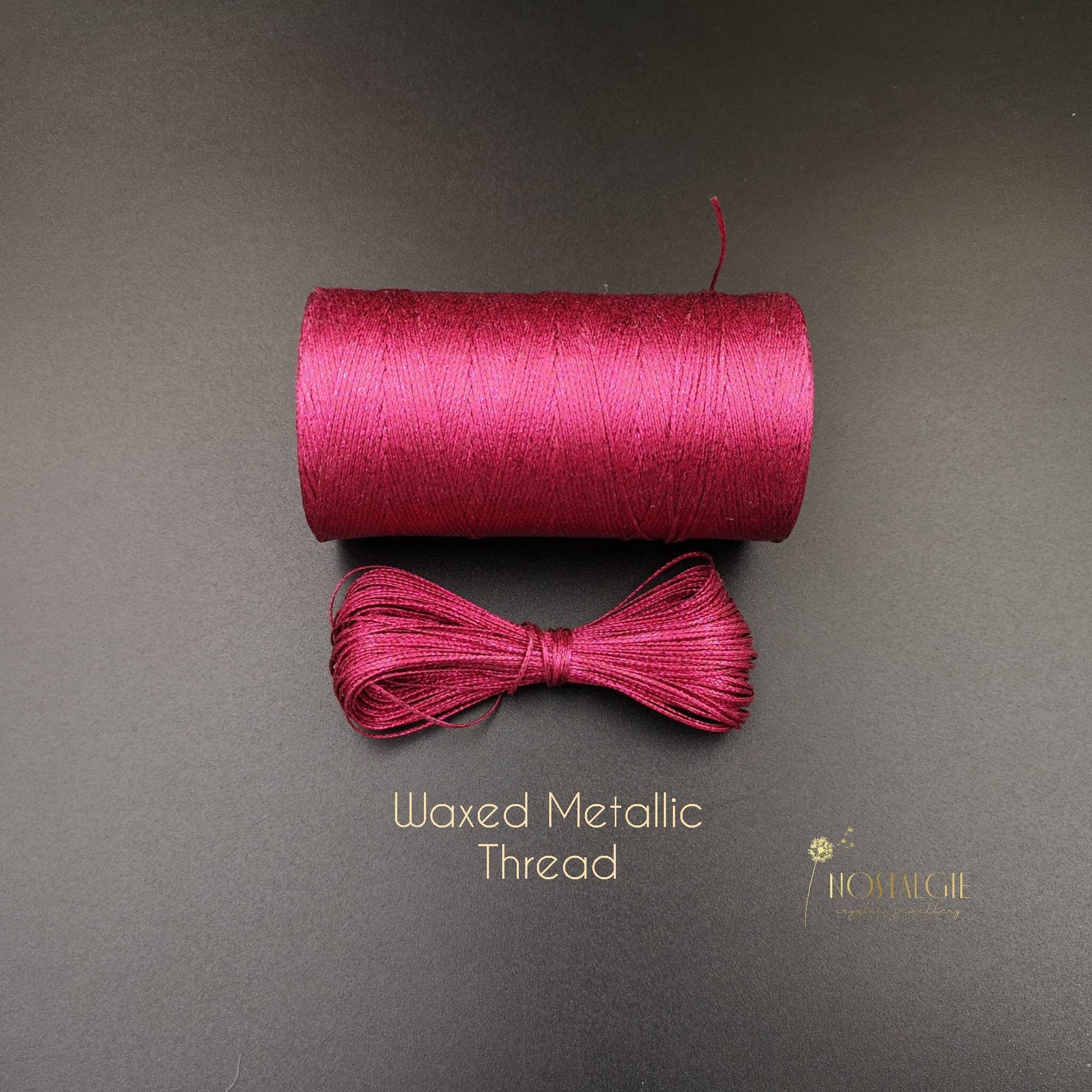 Waxed Macrame Metallic Cord Macrame Metallic Thread - Etsy