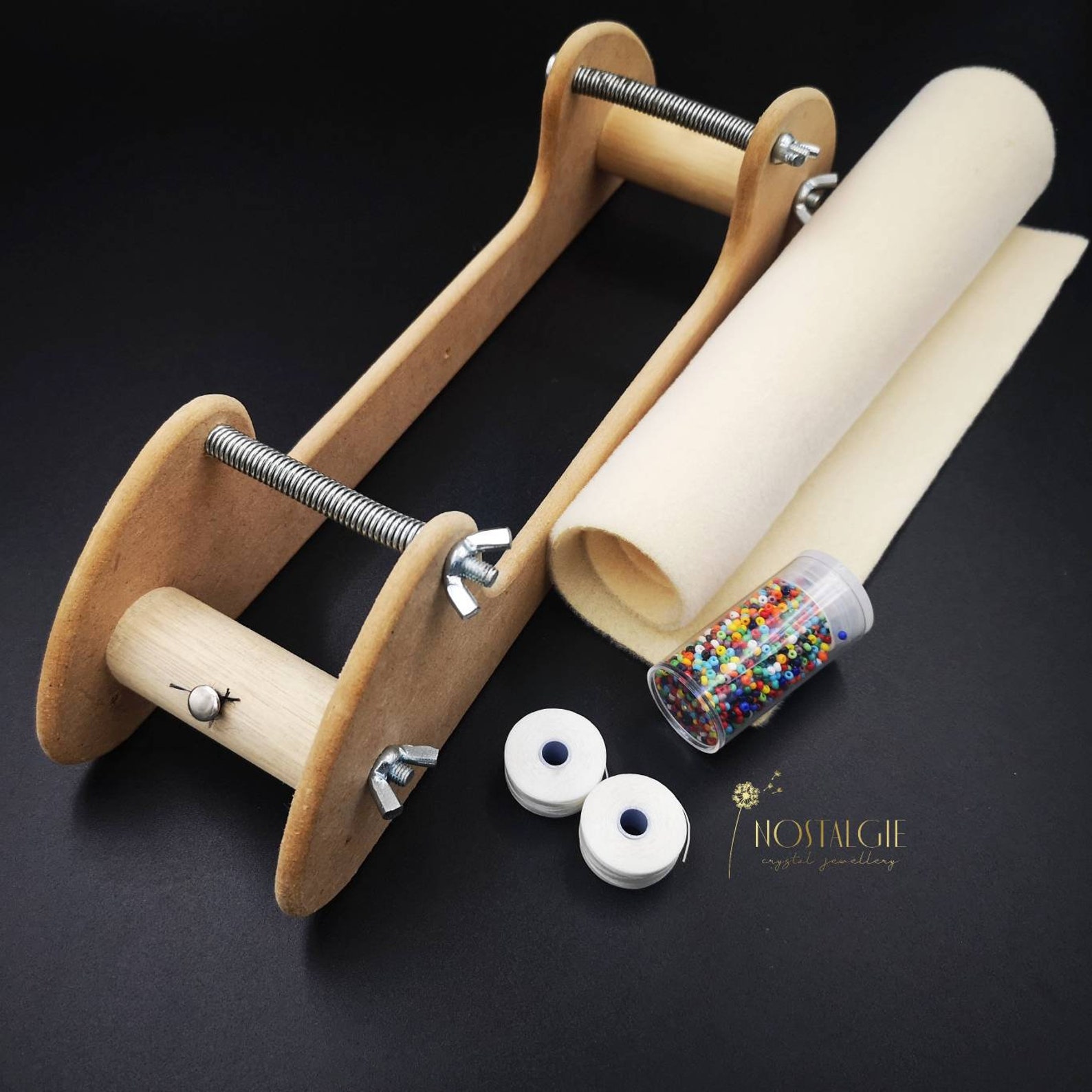 Wood Bead Loom, Loom Kit, Stone Wrapping Toll - Etsy