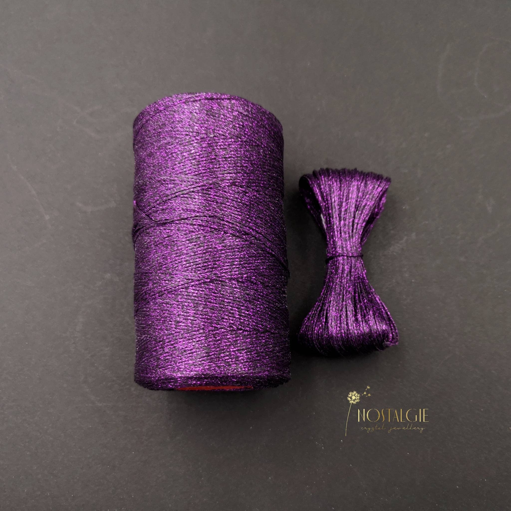 Metallic Thread Macrame Thread Waxed Cord 4 Colors - Etsy