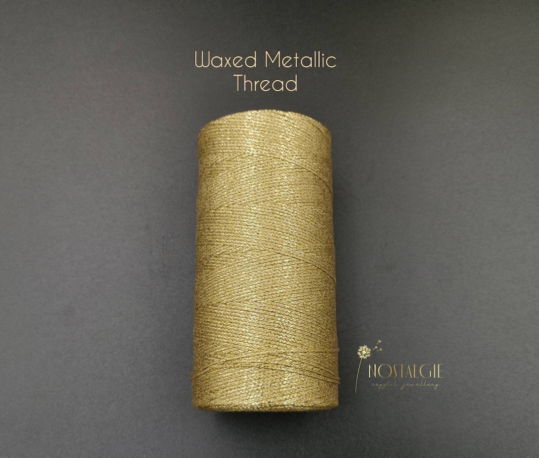 Macrame Waxed Metallic Thread 500 M. Spool - Etsy