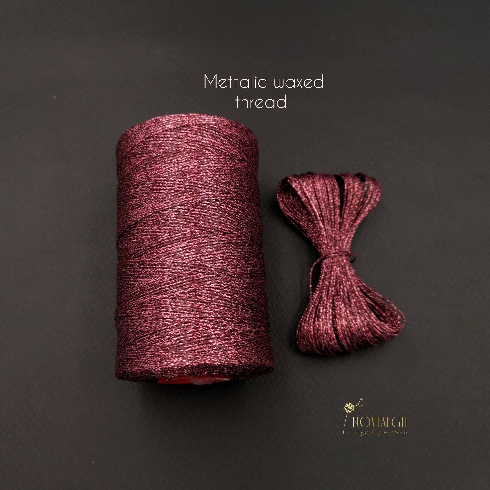 Metallic Macrame Cord Waxed Metallic Thread Pearl Rasberry - Etsy