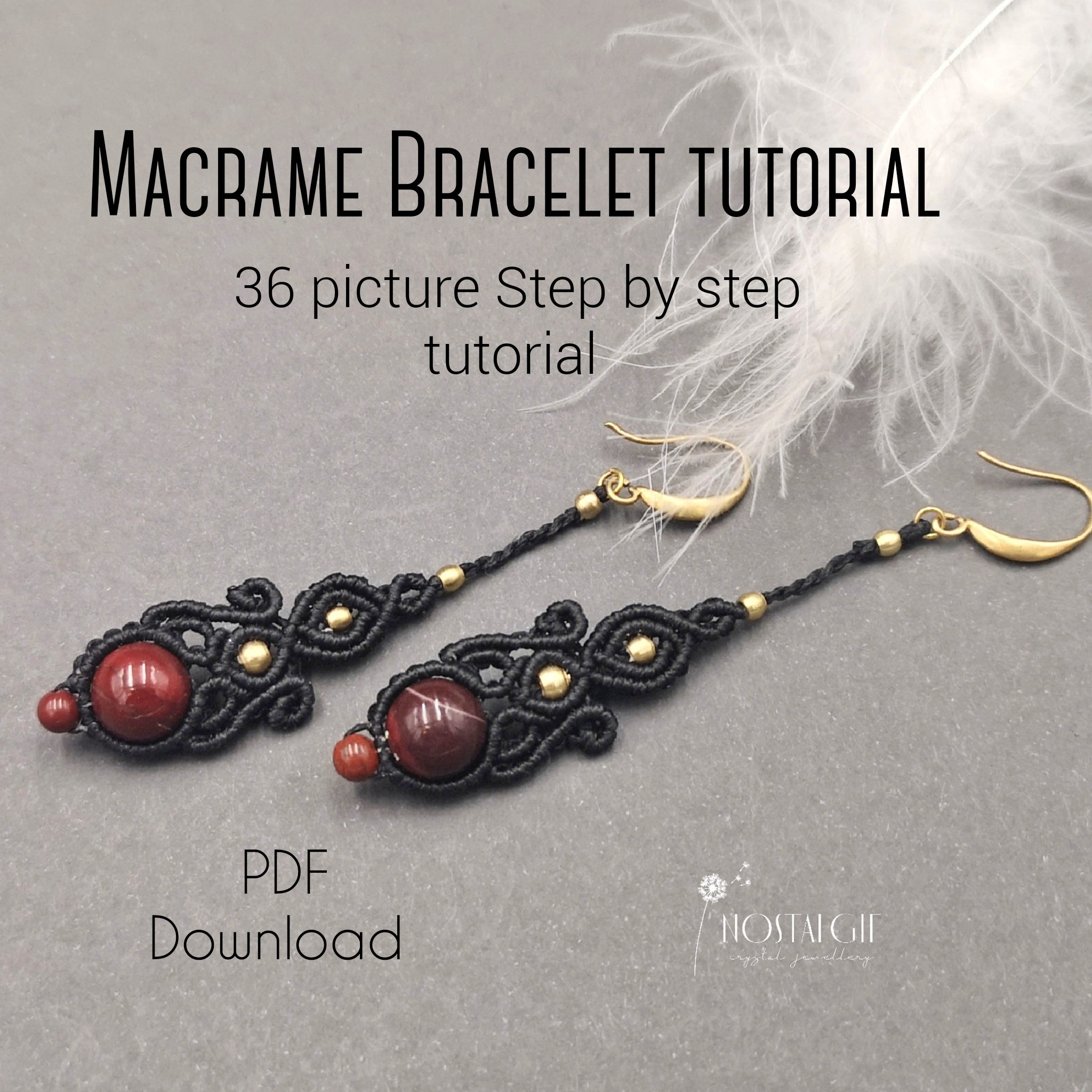 Macrame Pattern, Macrame Earrings Tutorial, PDF Download File - Etsy