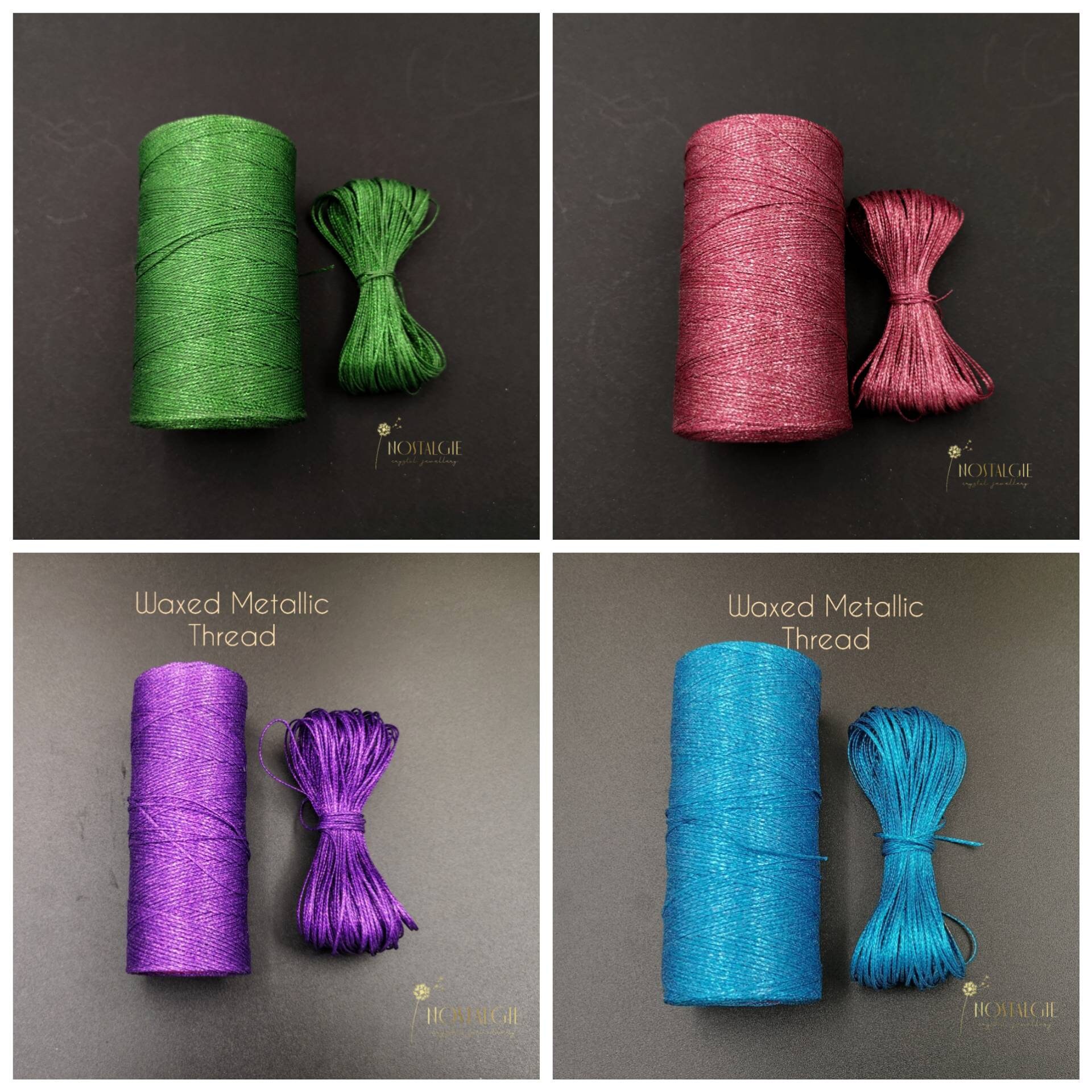 Metallic Thread Macrame Cord Waxed Thread - Etsy