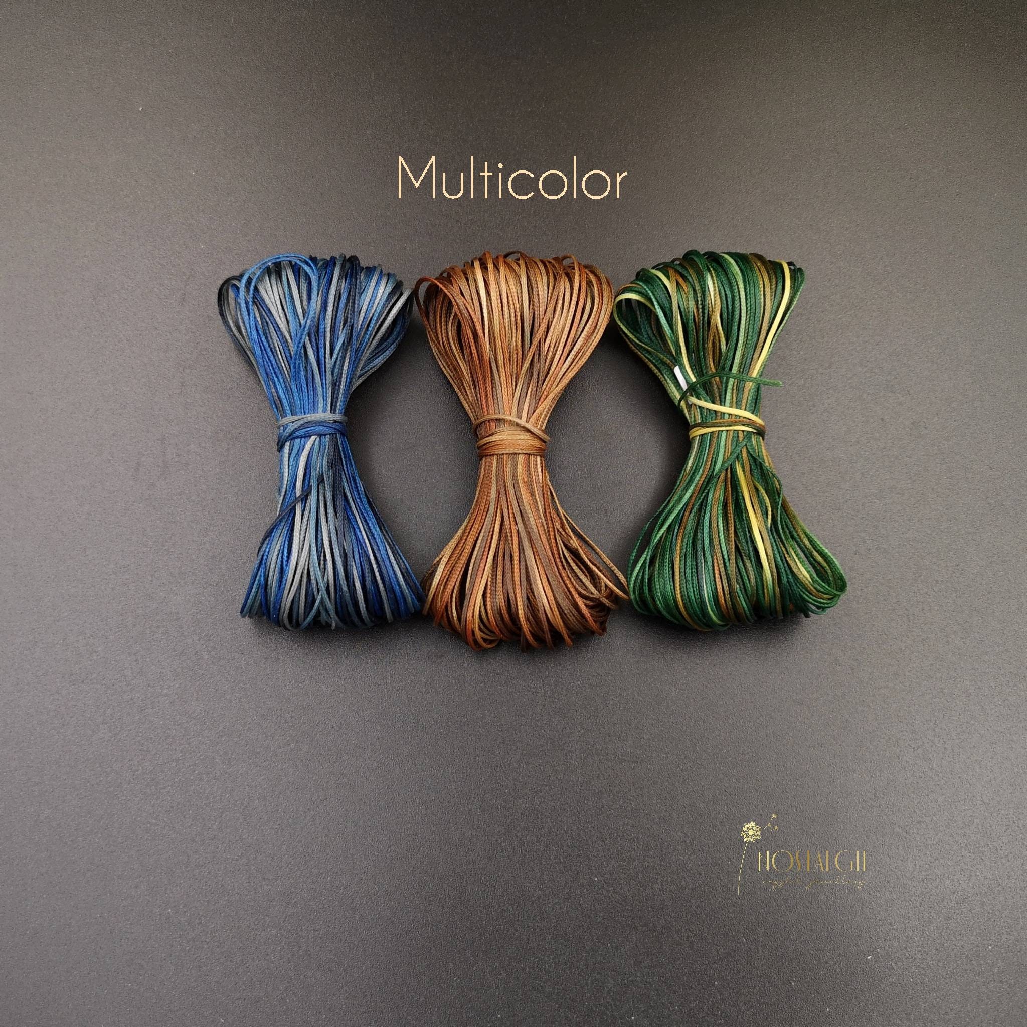 Macrame Cord Waxed Macrame Thread Multicolor Jewelry Thread | Etsy