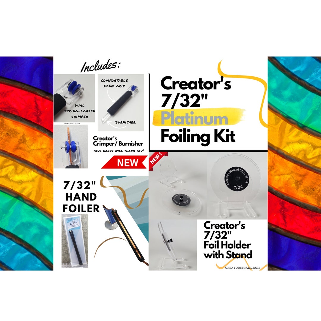 Creator's 7/32" Platinum Foiling Kit -- Make Stained Glass Foiling ...