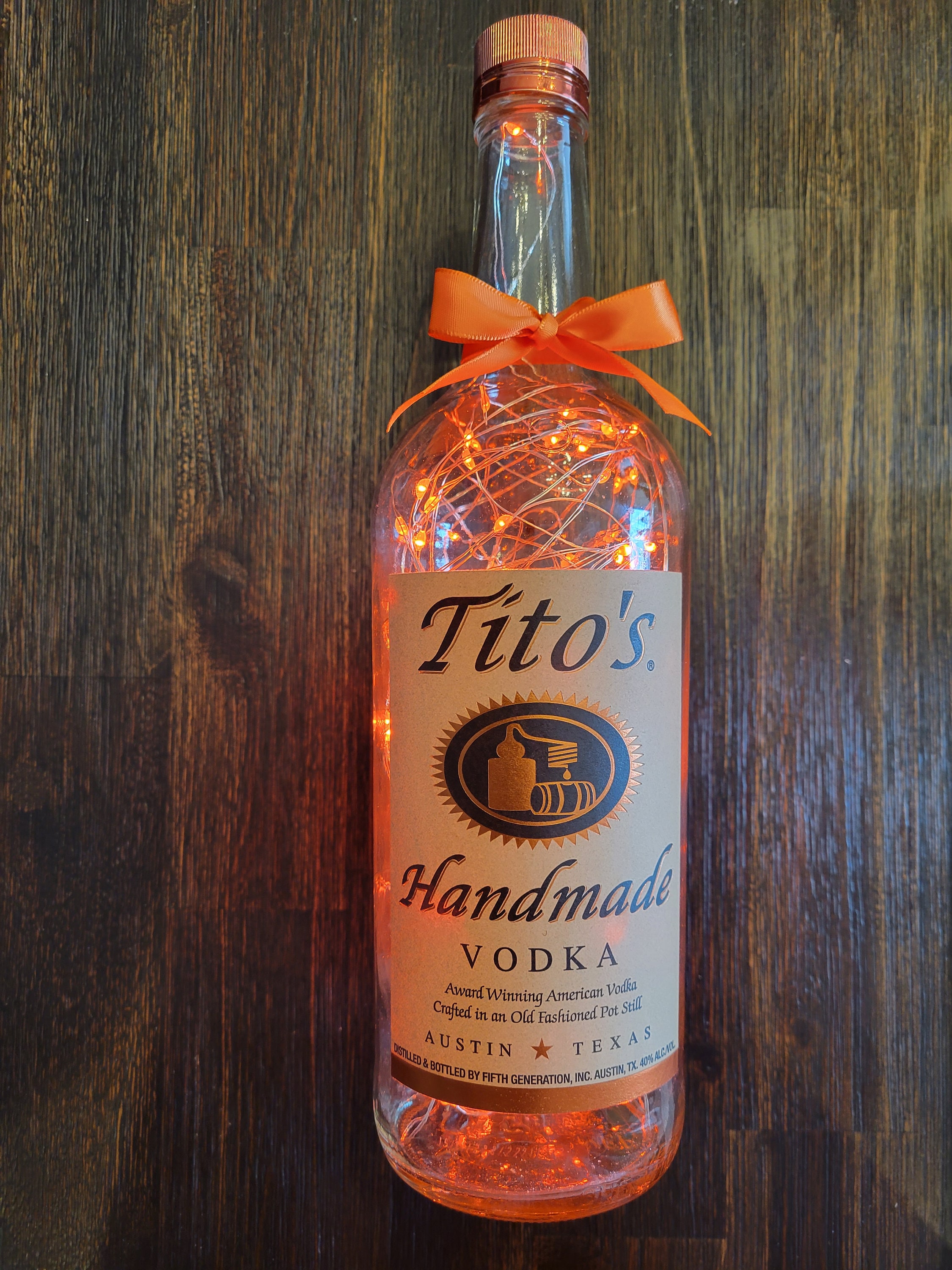 Tito Vodka Liquor Bottle. LED Battery Operated Lights. Multi Light ...