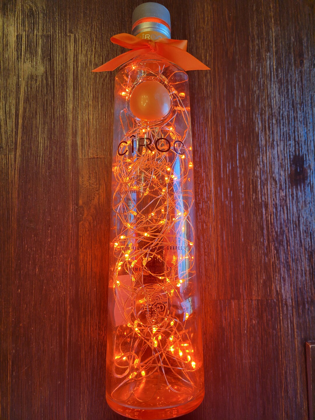 Ciroc Mango Vodka Illuminated Liquor Bottle Led Battery Operated Lights Etsy