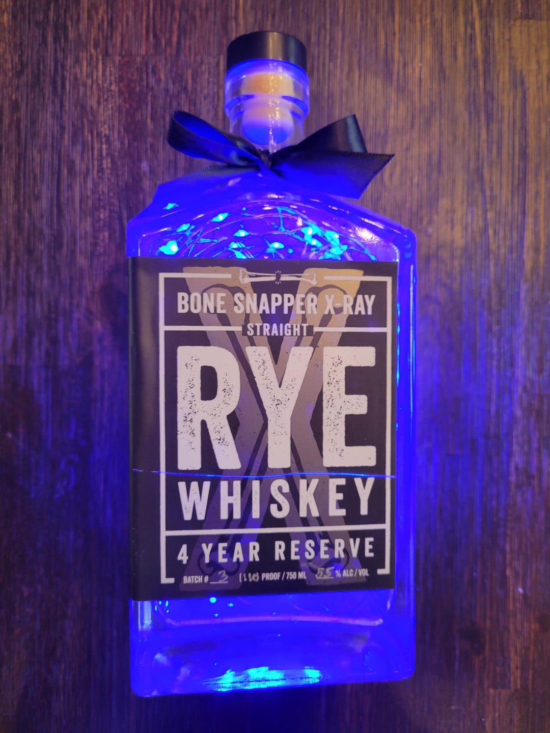 Bone Snapper Xray Rye Whiskey Bottle W/ LED Lights - Etsy