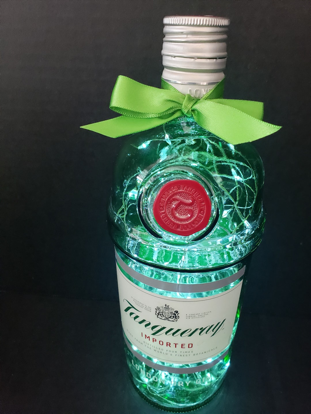 Tanqueray Gin Liquor Bottle. LED Battery Operated Lights. W/LED Lights ...