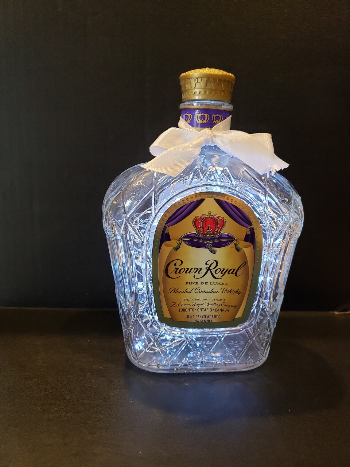 Crown Royal Illuminated Liquor Bottle. LED Battery Operated Lights ...