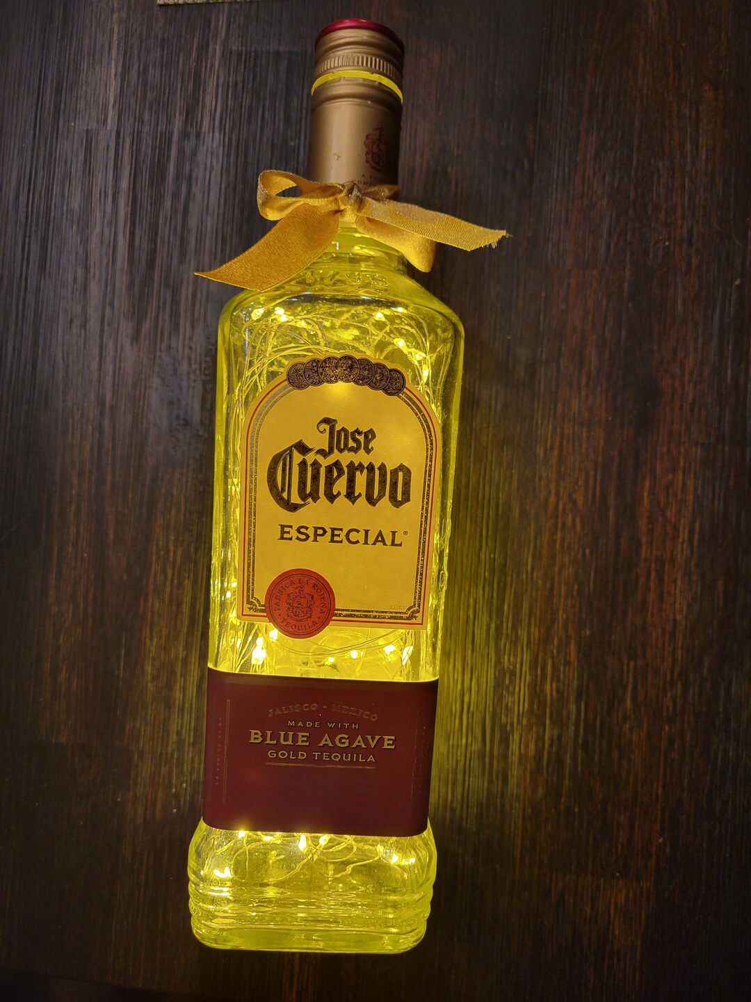 Jose Cuervo Blue Agave Gold Tequila Liquor Bottle. LED Battery Operated ...
