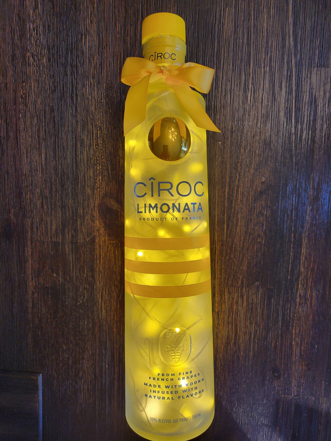 Ciroc Limonata Vodka Illuminated Liquor Bottle Led Battery Operated Lights Etsy