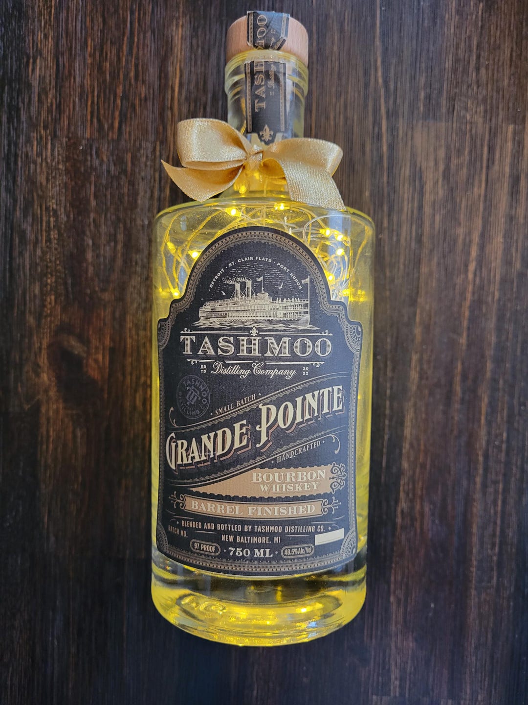 Tashmoo Grande Point Bourbon Whiskey Bottle W/led Lights - Etsy
