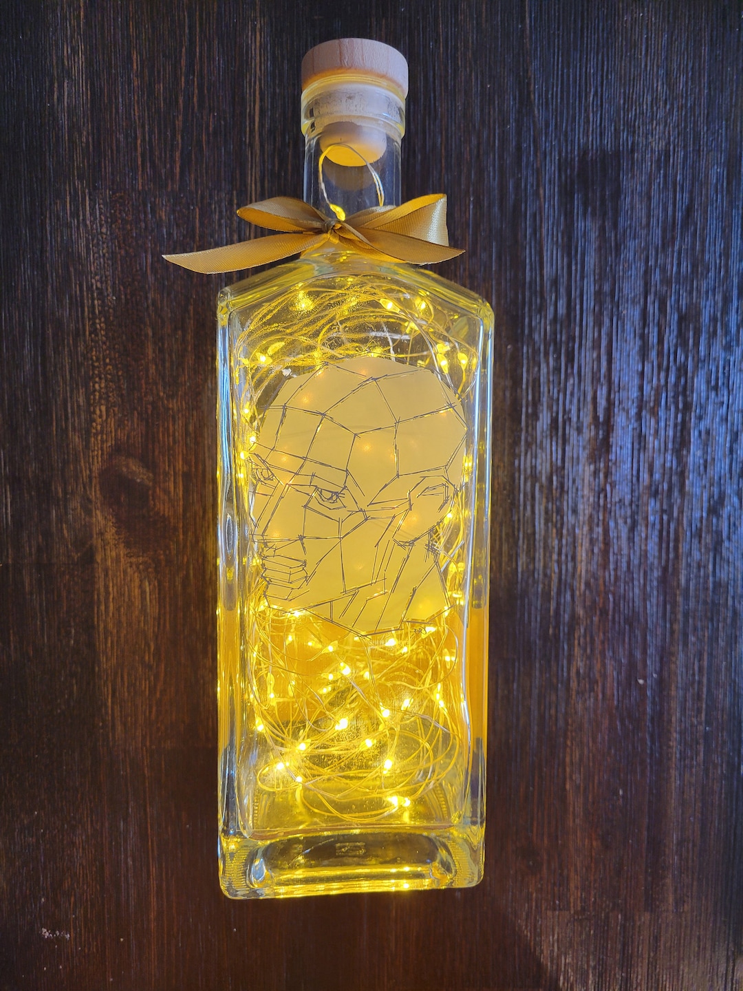 Hard Head Gin Bottle With LED Lights - Etsy