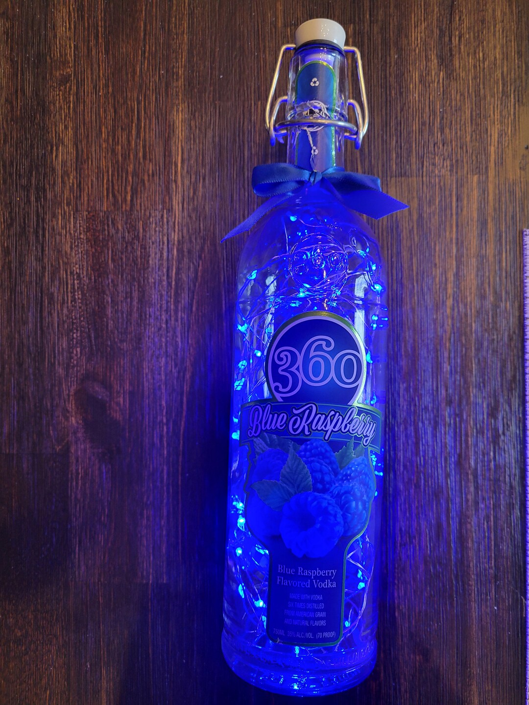 360 Blueberry Vodka Bottle W/ LED Lights - Etsy