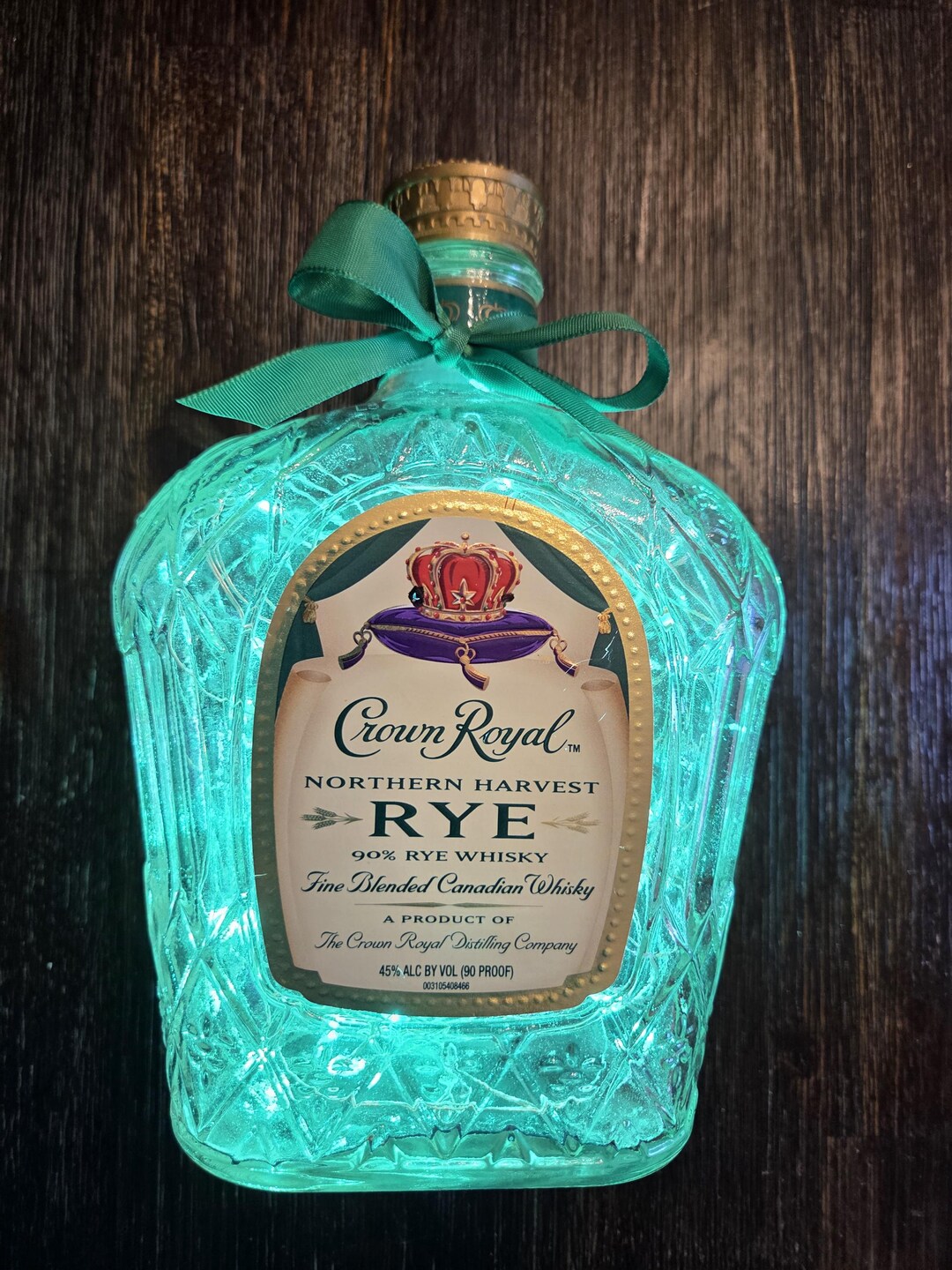 Crown Royal Rye Illuminated Liquor Bottle. LED Battery Operated Lights ...