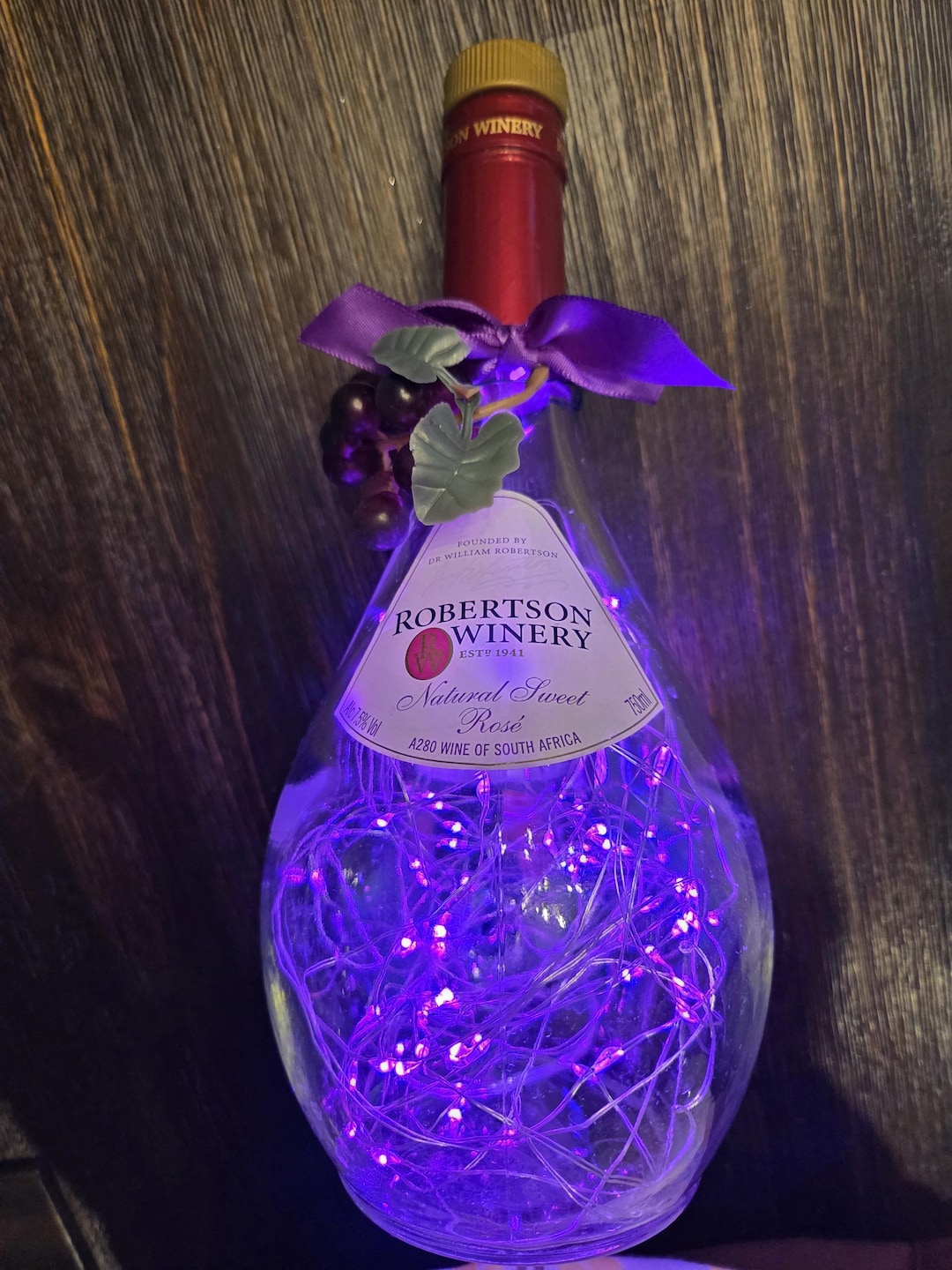 Wine : Robertson Winery Sweet Rose Bottle W/led Lights - Etsy