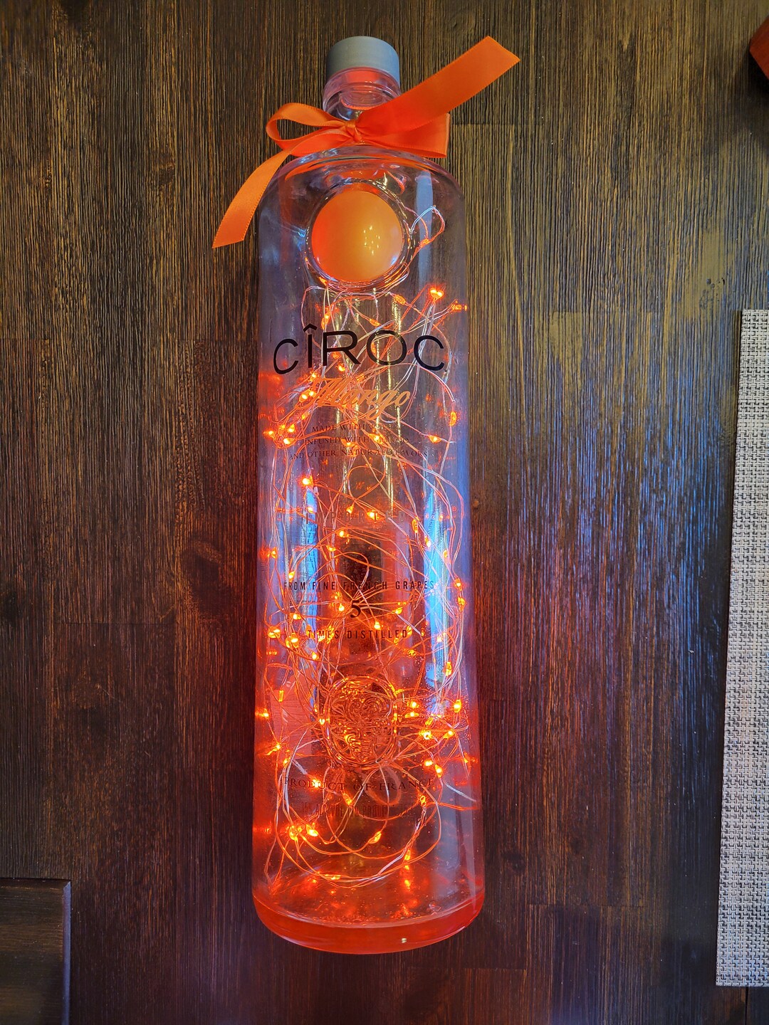 Jumbo 1.75L Ciroc Mango Vodka Illuminated Liquor Bottle. LED Battery ...