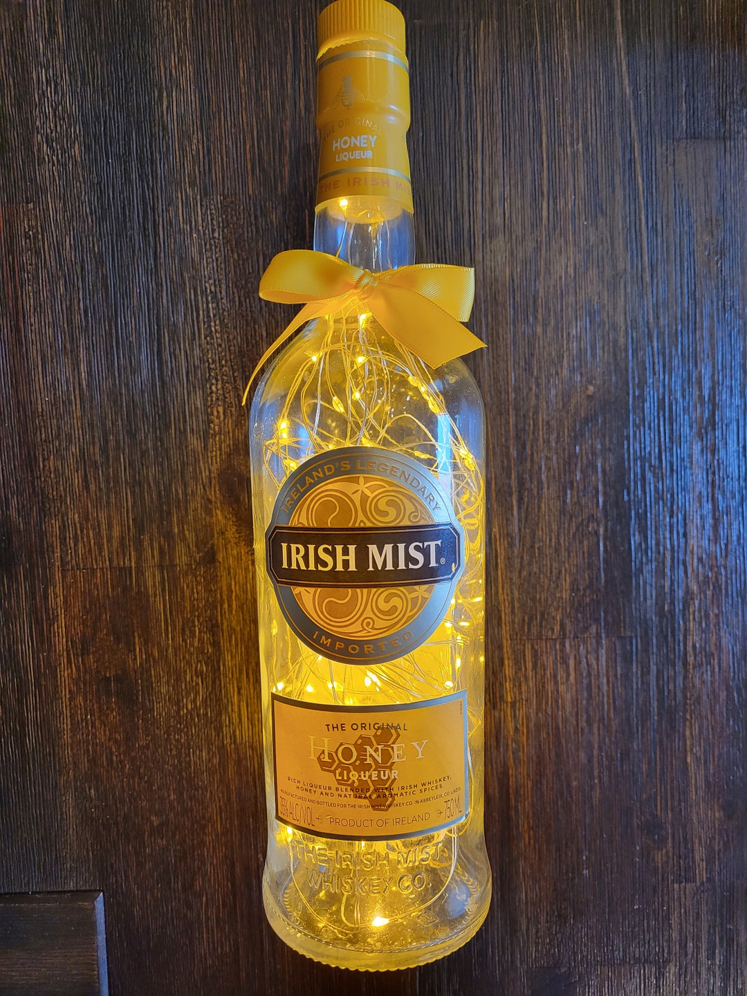 Irish Mist Honey Liqueur Bottle W/led Lights - Etsy