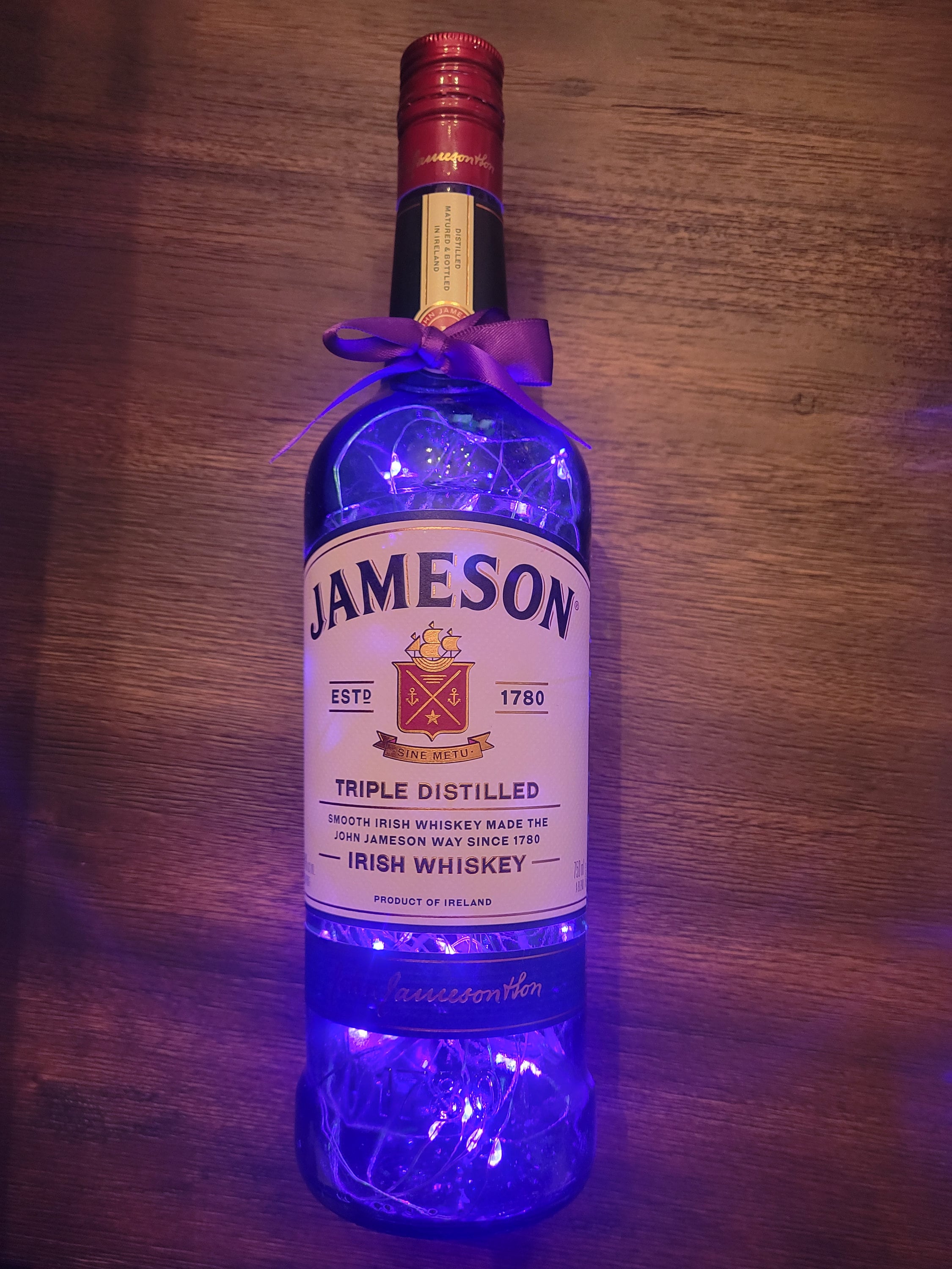 Jameson Irish Whiskey Liquor Bottle. LED Battery Operated Lights. - Etsy