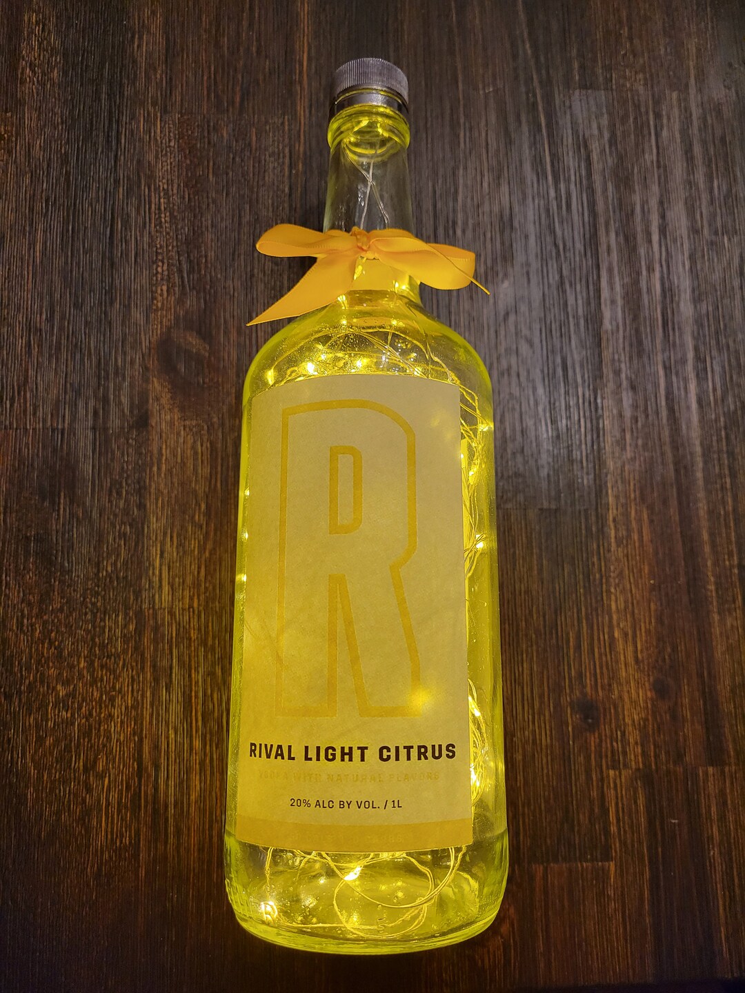 Rival Light Citrus Vodka Illuminated Liquor Bottle. LED Battery ...