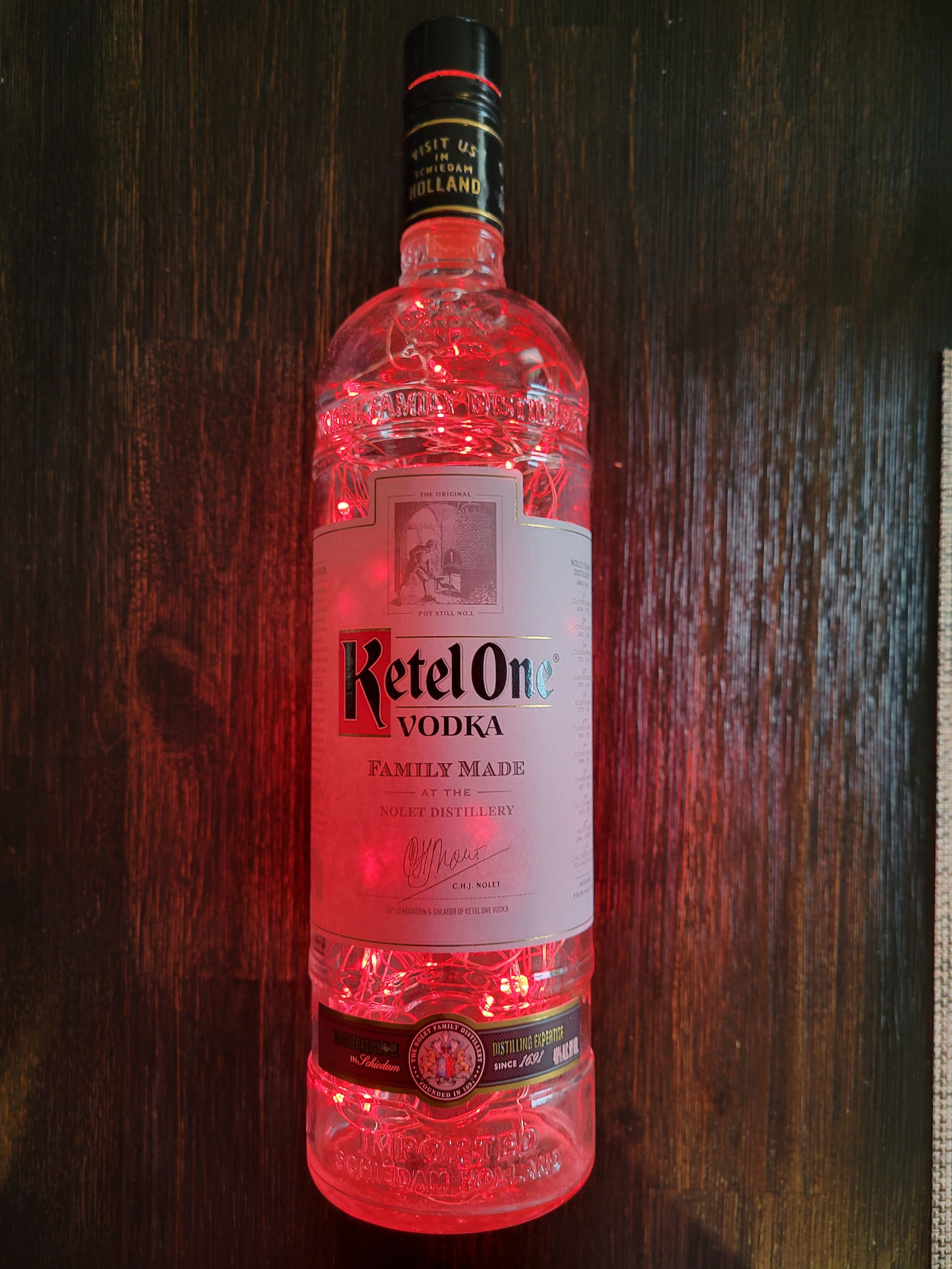 Ketel One Vodka Bottle W/ LED Lights - Etsy