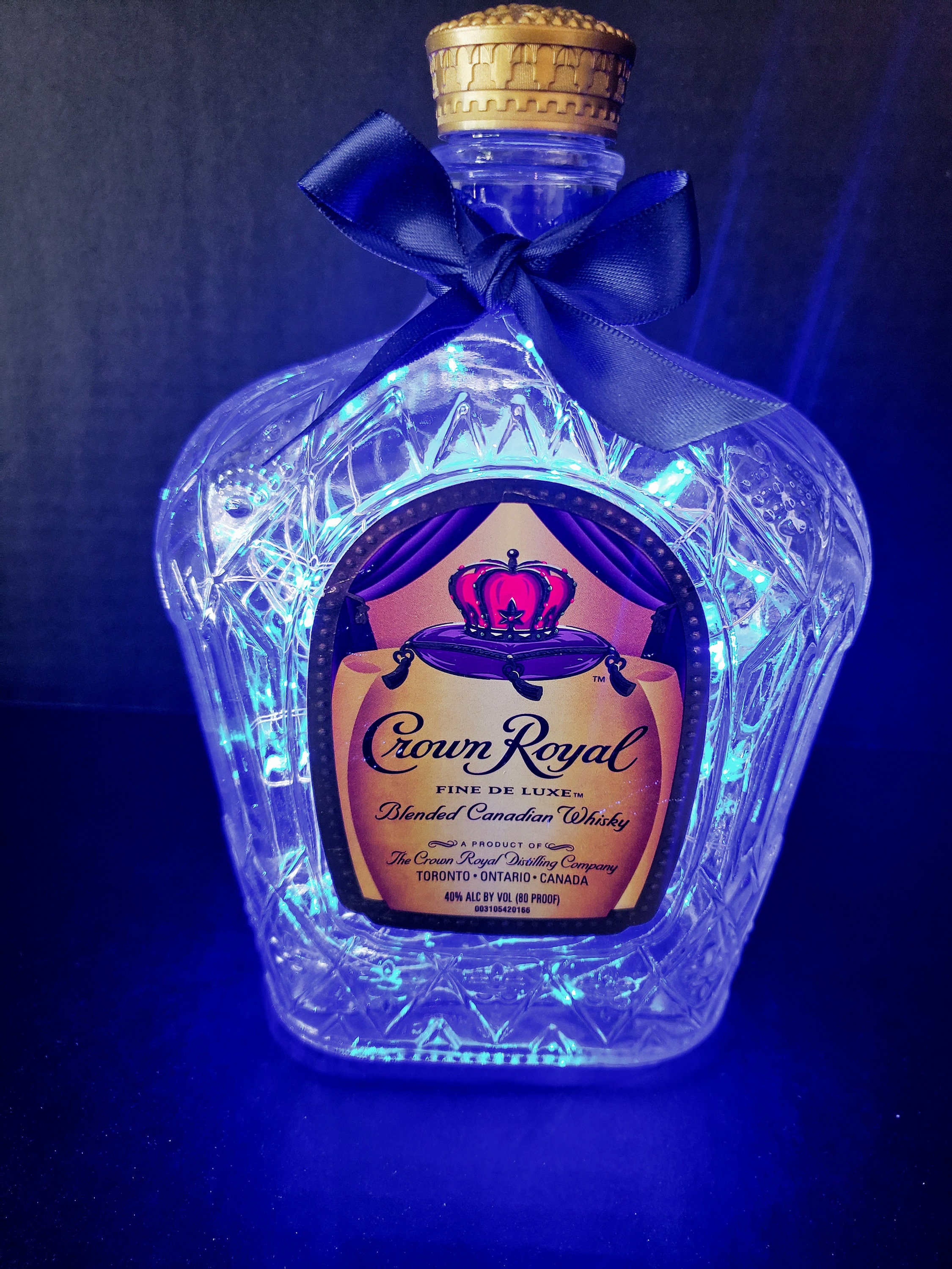 Crown Royal Illuminated Liquor Bottle. LED Battery Operated Lights ...