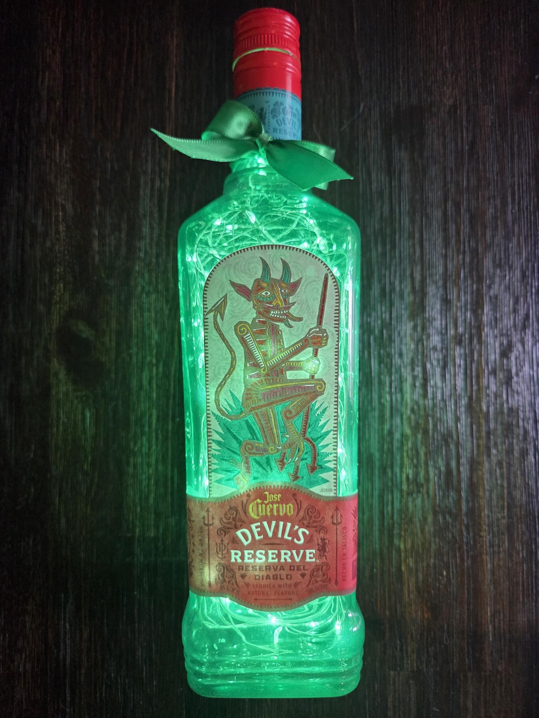 Jose Cuervo Devil's Reserve Liquor Bottle. LED Battery Operated Lights ...