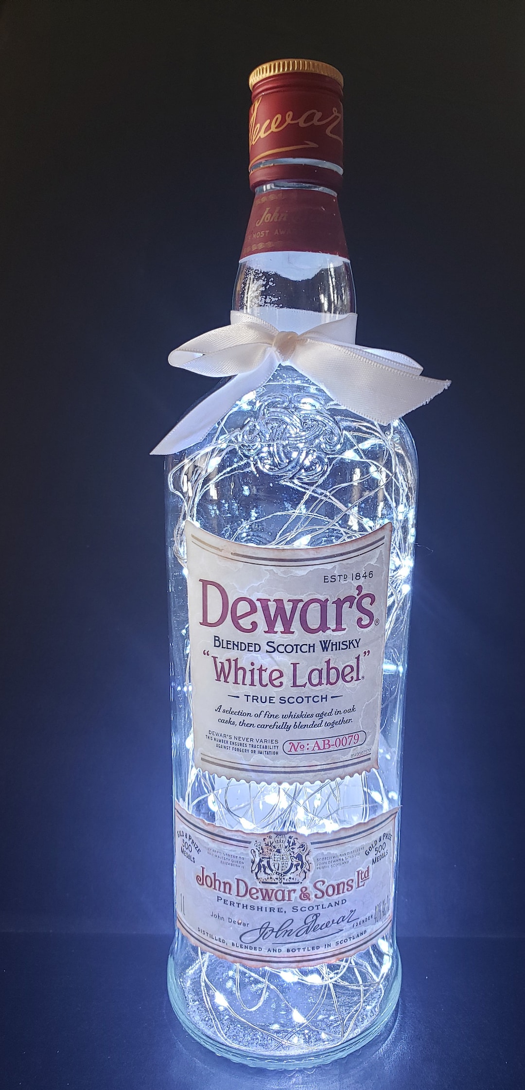 Dewars White Label Scotch. LED Battery Operated Lights. White Lights - Etsy