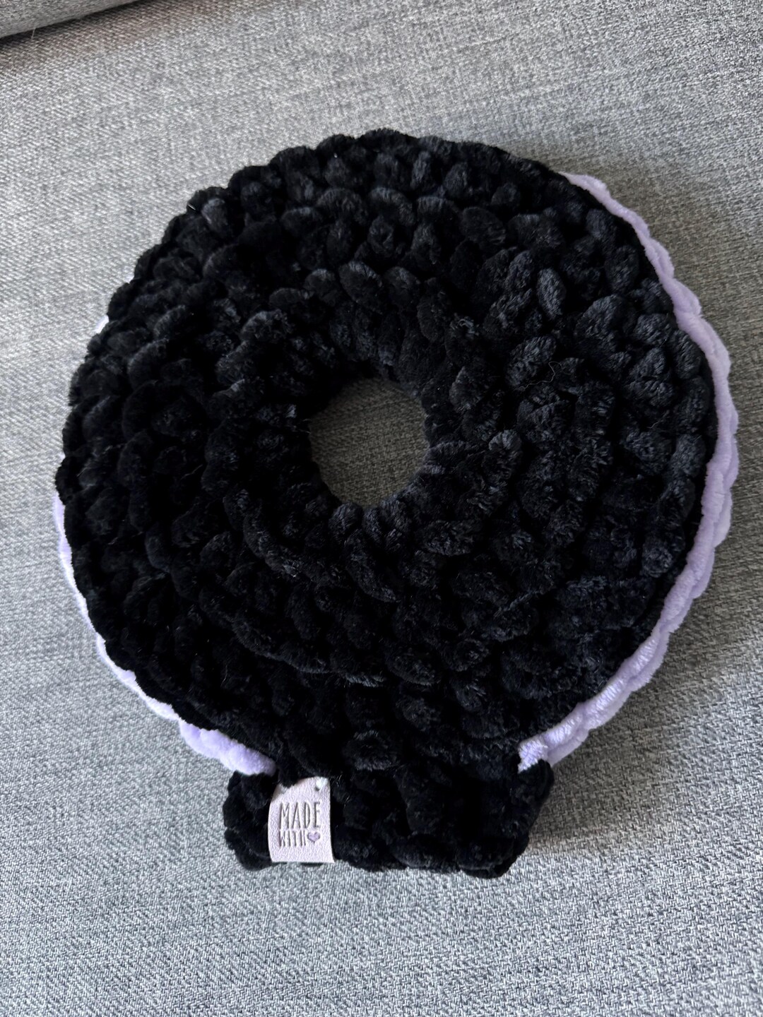 Snake Donut - Small Black & Lavender Trim - Etsy