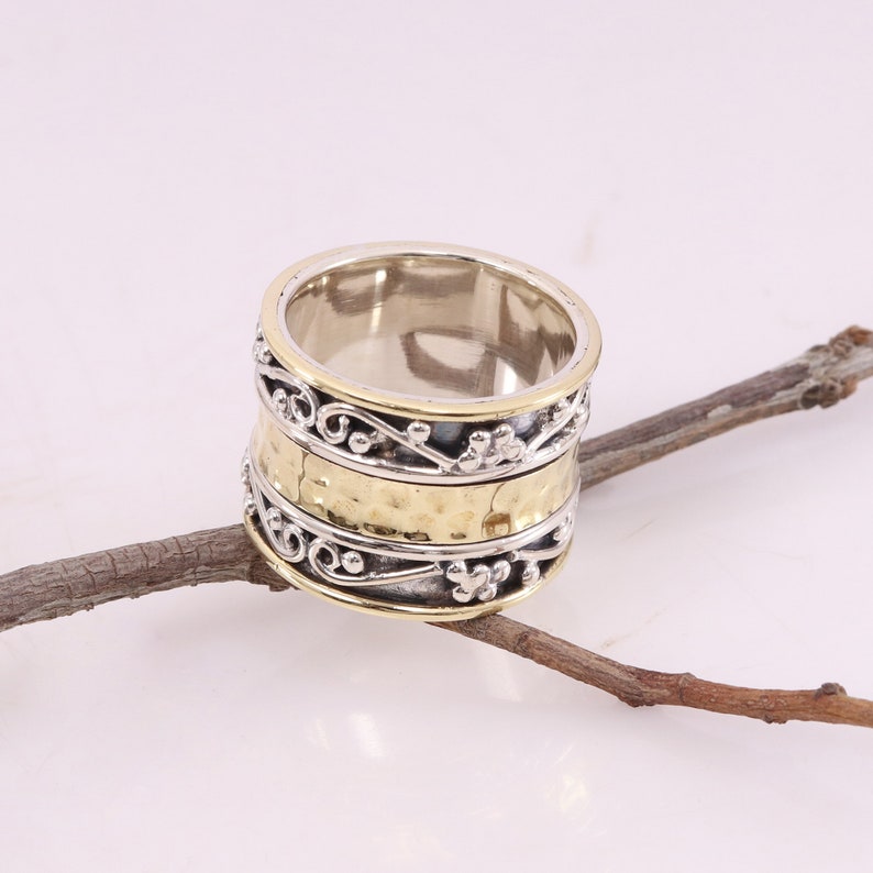 925 Sterling Silver Spinner Ring-Handmade Meditation | Etsy
