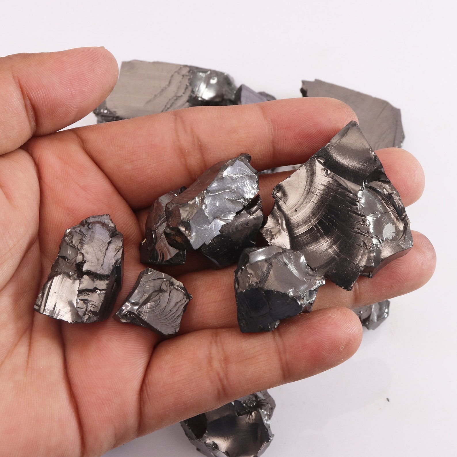 Noble Shungite-Silver Shungite-Crystal Shungite-Shungite loose | Etsy