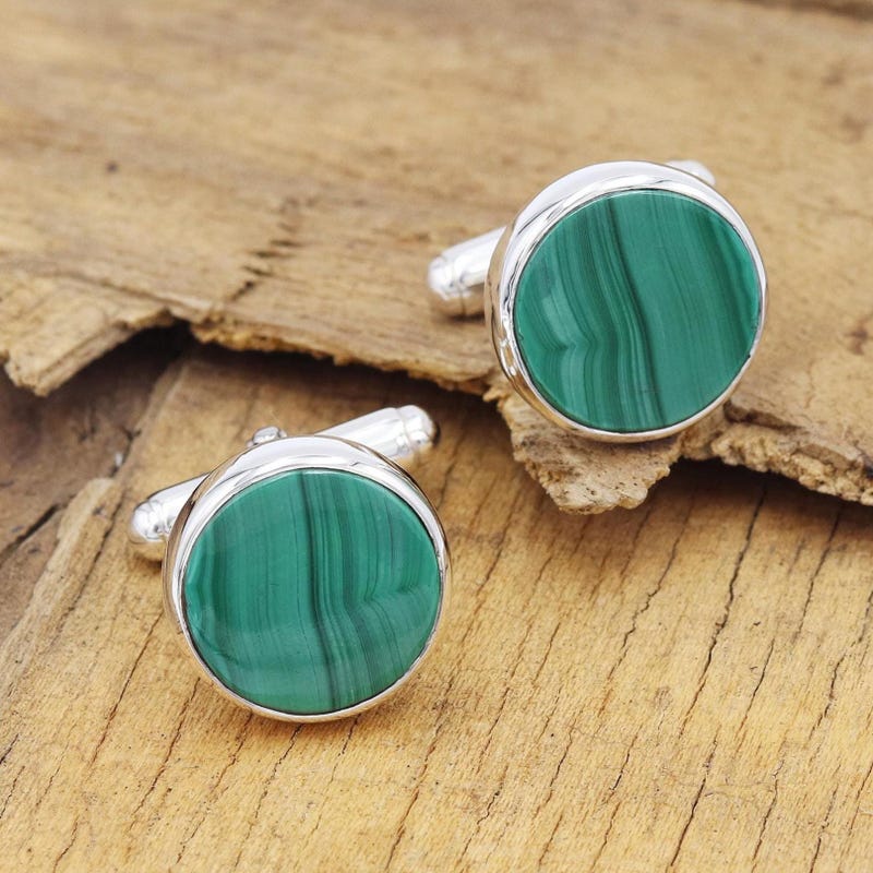 Green Cufflinks - Etsy