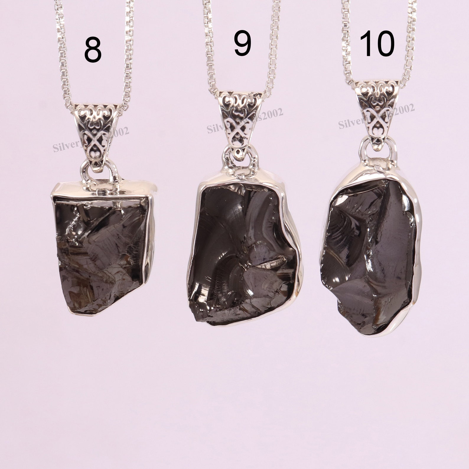 Noble Shungite Necklace-shungite Pendant-silver Shungite - Etsy Australia