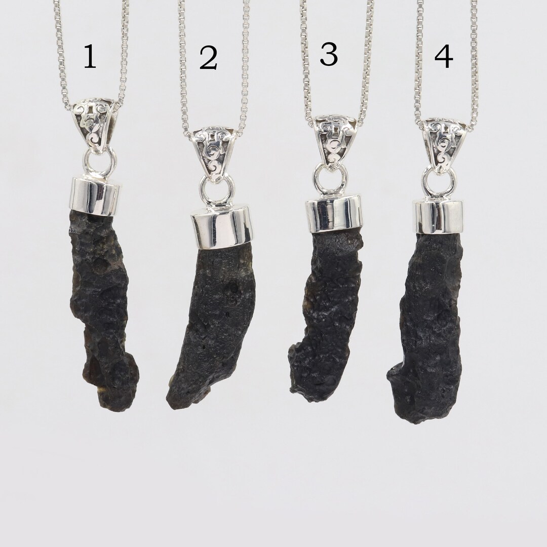 Authentic Tektite Pendant, Tibet Moldavite Necklace, Telepathy Stone ...