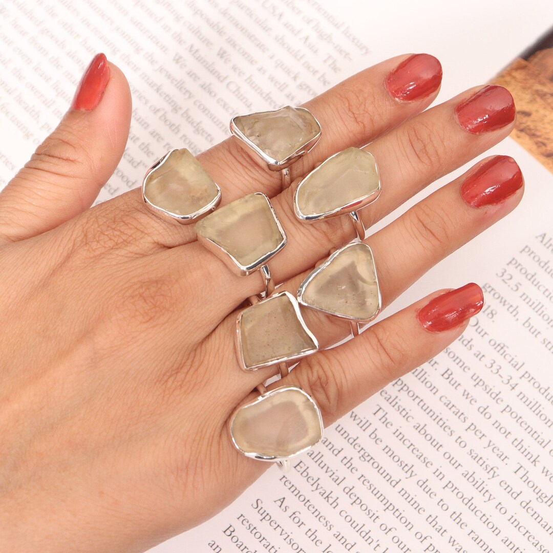 Libyan Desert Glass Rings, Sterling Silver Rings, Libyan Glass Ring ...