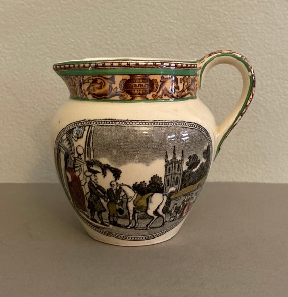 ADAMS Tunstall England Creamware Pitcher or Jug With DR. - Etsy