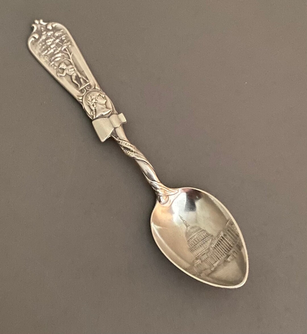 GEORGE WASHINGTON Sterling Souvenir Spoon - Demitasse Size Circa 1920 ...