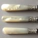 PEARL HANDLE Set 12 Matching Tea Knives With Silver Plated Blunt Blades ...