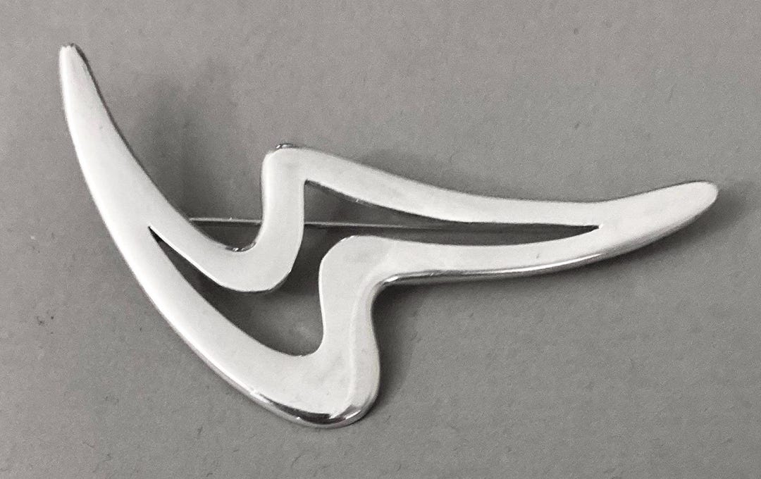 925 Silver Pin Modernist Design Made in Mexico Artisans Stamp MWS ...