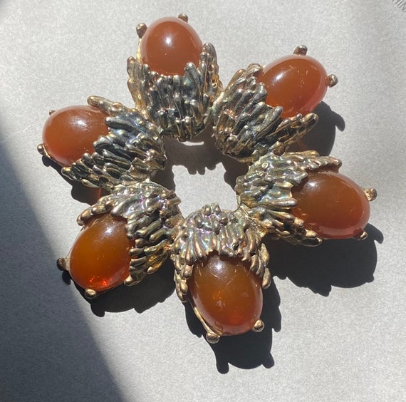 Remarkable mid century BRUTALIST design costume jewel… - Gem