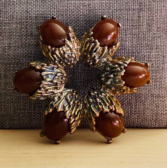 Remarkable mid century BRUTALIST design costume jewel… - Gem